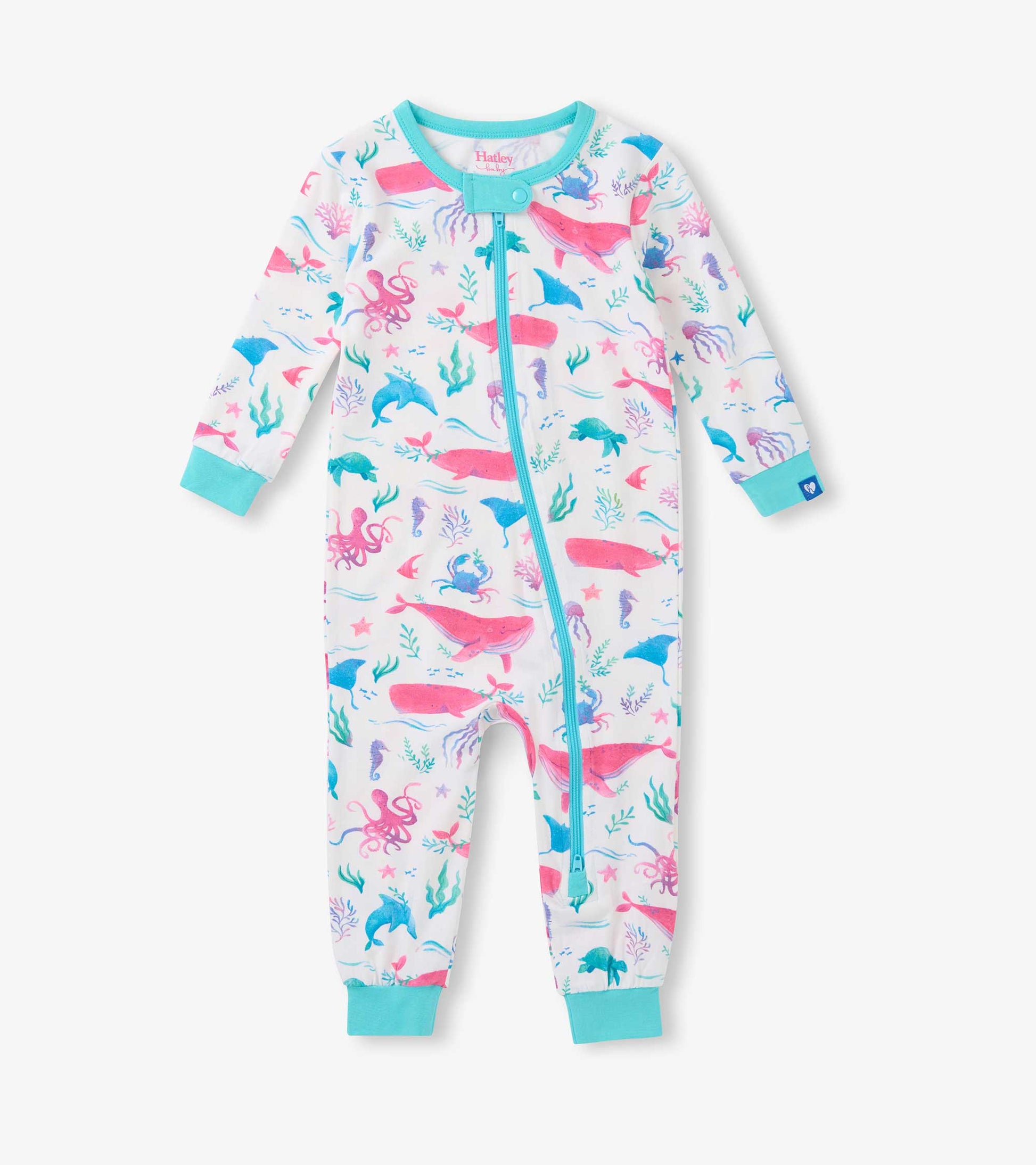 Baby & Toddler Girls Painted Sealife Bamboo Sleeper